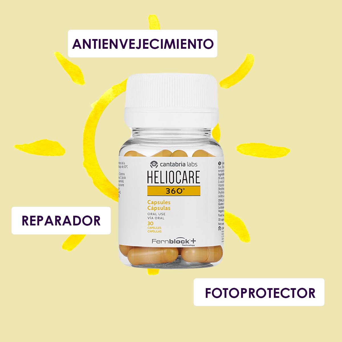 Cápsulas Heliocare 360° Fotoprotección antienvejecimiento – Protector solar