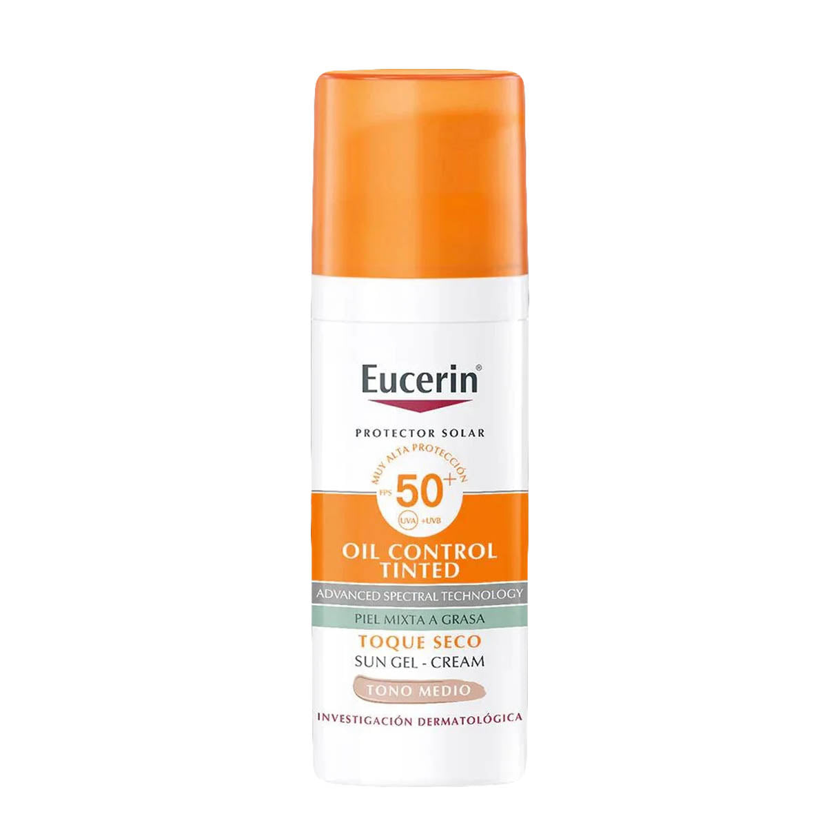 Protector solar eucerin oil control tinted anti brillo SPF 50