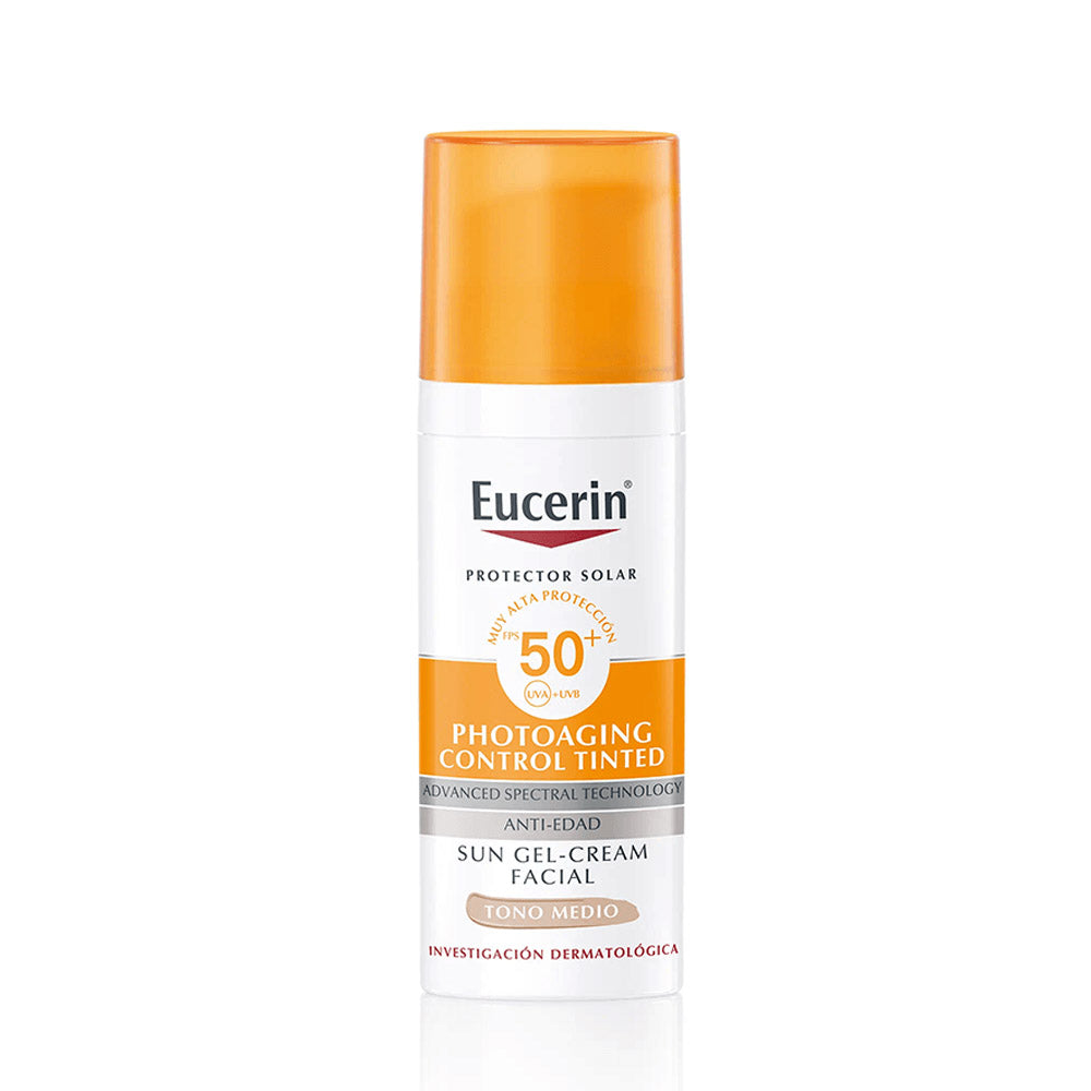 Protector solar eucerin photoaging control tinted anti edad SPF 50