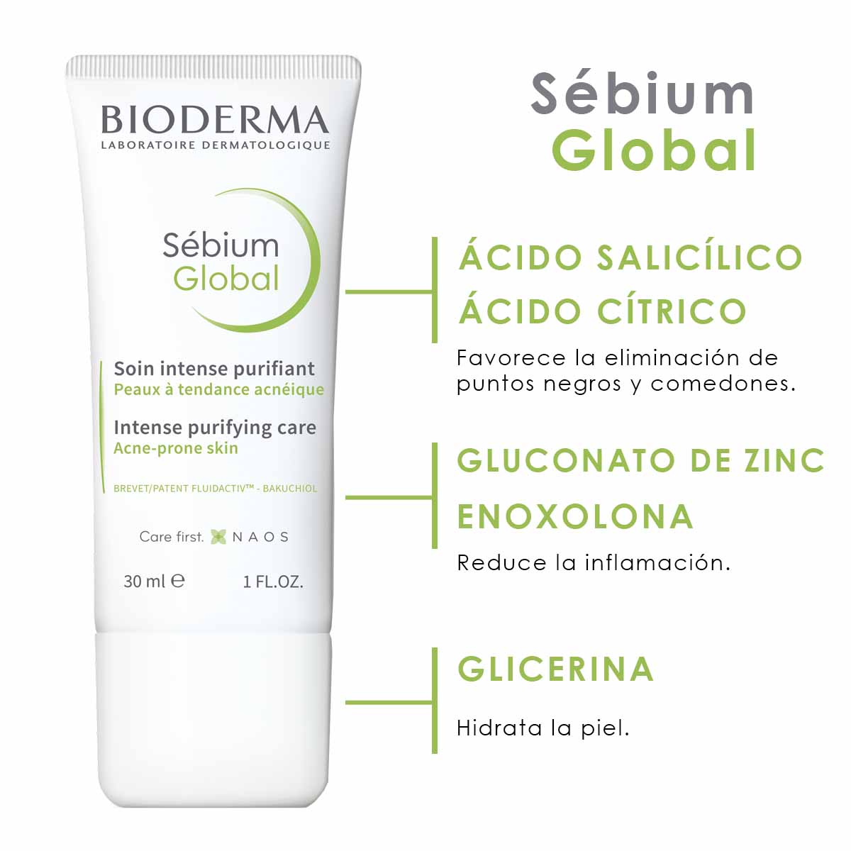 SEBIUM GLOBAL TRATAMIENTO ANTI ACNE – Protector solar